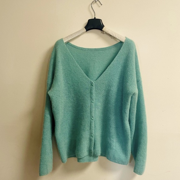 Sezane | Sweaters | Sezane Barry Cardigan In Light Sage | Poshmark